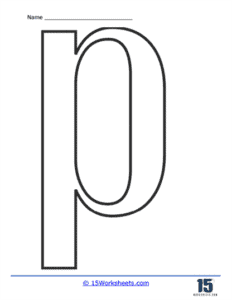 Bubble Letter P Worksheets | Confidence Boosters - 15 Worksheets.com
