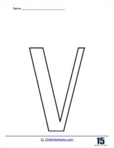 Bubble Letter V Worksheets