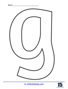 Bubble Letter G Worksheets | Confidence Builders - 15 Worksheets.com
