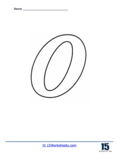 Bubble Letter O Worksheets | Creative Outlines - 15 Worksheets.com