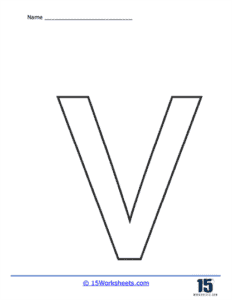 Bubble Letter V Worksheets - 15 Worksheets.com