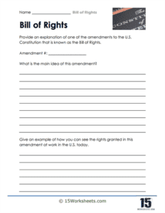 Bill of Rights Worksheets - 15 Worksheets.com