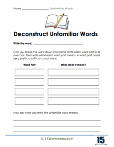 Unfamiliar Words Worksheets - 15 Worksheets.com