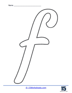 Bubble Letter F Worksheets | Early Writing - 15 Worksheets.com