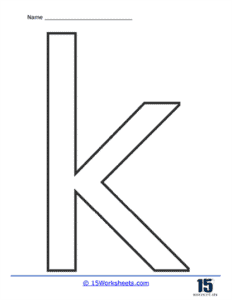 Bubble Letter K Worksheets | Pattern Practice - 15 Worksheets.com