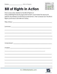 Bill of Rights Worksheets - 15 Worksheets.com