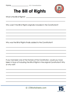U.S. Constitution Worksheets - 15 Worksheets.com