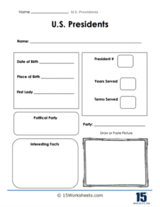 American President Worksheets - 15 Worksheets.com