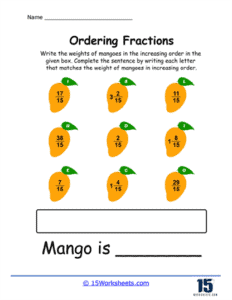 Ordering Fractions Worksheets | Like and Unlike Denominators - 15 ...