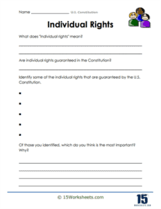 U.S. Constitution Worksheets - 15 Worksheets.com