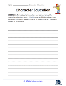 Character Education Worksheets - 15 Worksheets.com