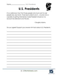 American President Worksheets - 15 Worksheets.com