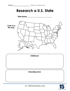 States of America Worksheets | Explore All 50 States - 15 Worksheets.com