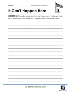 Checks and Balances Worksheets | Separation of Powers - 15 Worksheets.com