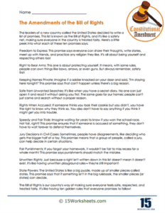 Bill of Rights Worksheets - 15 Worksheets.com