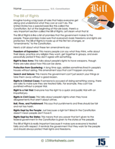U.S. Constitution Worksheets - 15 Worksheets.com