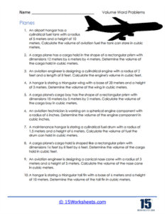 Volume Word Problems Worksheets | Geometry Skills - 15 Worksheets.com