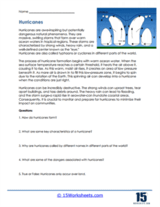 Natural Disasters Worksheets | The Science - 15 Worksheets.com