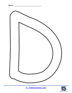 Bubble Letter D Worksheets | Hand Control Practice - 15 Worksheets.com