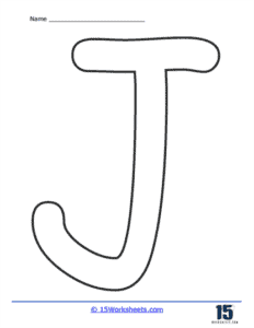 Bubble Letter J Worksheets | Visual Curve Learning - 15 Worksheets.com