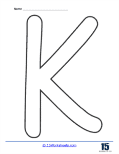 Bubble Letter K Worksheets | Pattern Practice - 15 Worksheets.com