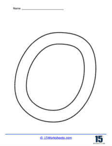 Bubble Letter O Worksheets | Creative Outlines - 15 Worksheets.com