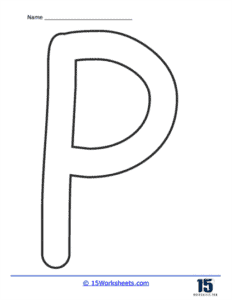 Bubble Letter P Worksheets | Confidence Boosters - 15 Worksheets.com