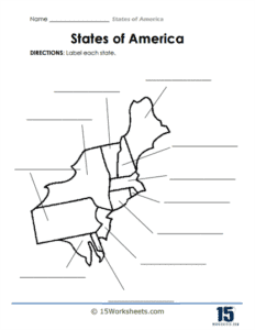 States of America Worksheets | Explore All 50 States - 15 Worksheets.com