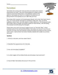 Natural Disasters Worksheets | The Science - 15 Worksheets.com