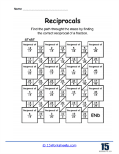 Reciprocals Worksheets | Understanding Their Use - 15 Worksheets.com