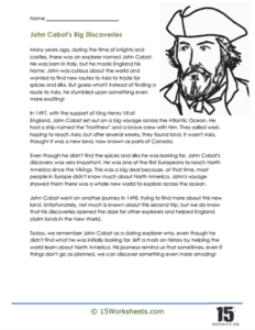 World Explorers Worksheets | Social Studies - 15 Worksheets.com