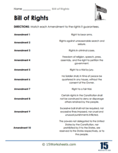 Bill of Rights Worksheets - 15 Worksheets.com