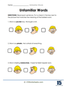 Unfamiliar Words Worksheets - 15 Worksheets.com