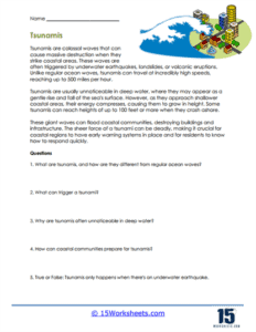 Natural Disasters Worksheets | The Science - 15 Worksheets.com