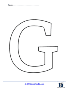 Bubble Letter G Worksheets | Confidence Builders - 15 Worksheets.com