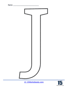 Bubble Letter J Worksheets | Visual Curve Learning - 15 Worksheets.com