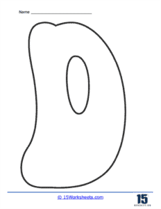 Bubble Letter D Worksheets | Hand Control Practice - 15 Worksheets.com