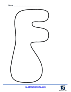 Bubble Letter F Worksheets | Early Writing - 15 Worksheets.com