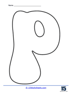 Bubble Letter P Worksheets | Confidence Boosters - 15 Worksheets.com