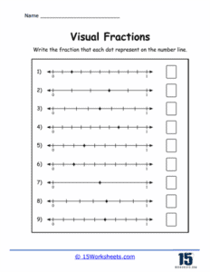 Visual Fractions Worksheets | Shade, Compare & Plot - 15 Worksheets.com