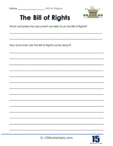 Bill of Rights Worksheets - 15 Worksheets.com