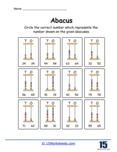Abacus Worksheets - 15 Worksheets.com