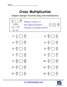 Cross Multiplication Worksheets | Diagonal & Cross Method - 15 ...