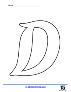 Bubble Letter D Worksheets | Hand Control Practice - 15 Worksheets.com