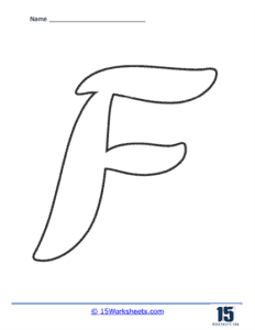 Bubble Letter F Worksheets | Early Writing - 15 Worksheets.com