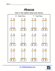 Abacus Worksheets - 15 Worksheets.com