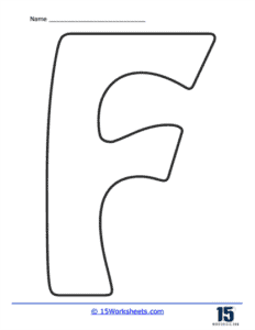 Bubble Letter F Worksheets | Early Writing - 15 Worksheets.com