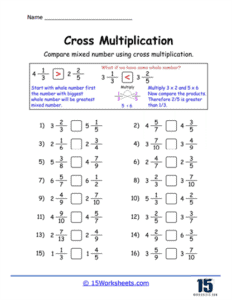 Cross Multiplication Worksheets | Diagonal & Cross Method - 15 ...