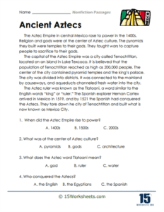 Nonfiction Passages Worksheets | Reading Comp. - 15 Worksheets.com