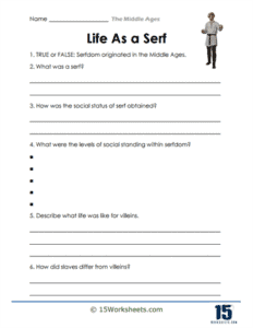 Middle Ages Worksheets | World History PDFs - 15 Worksheets.com